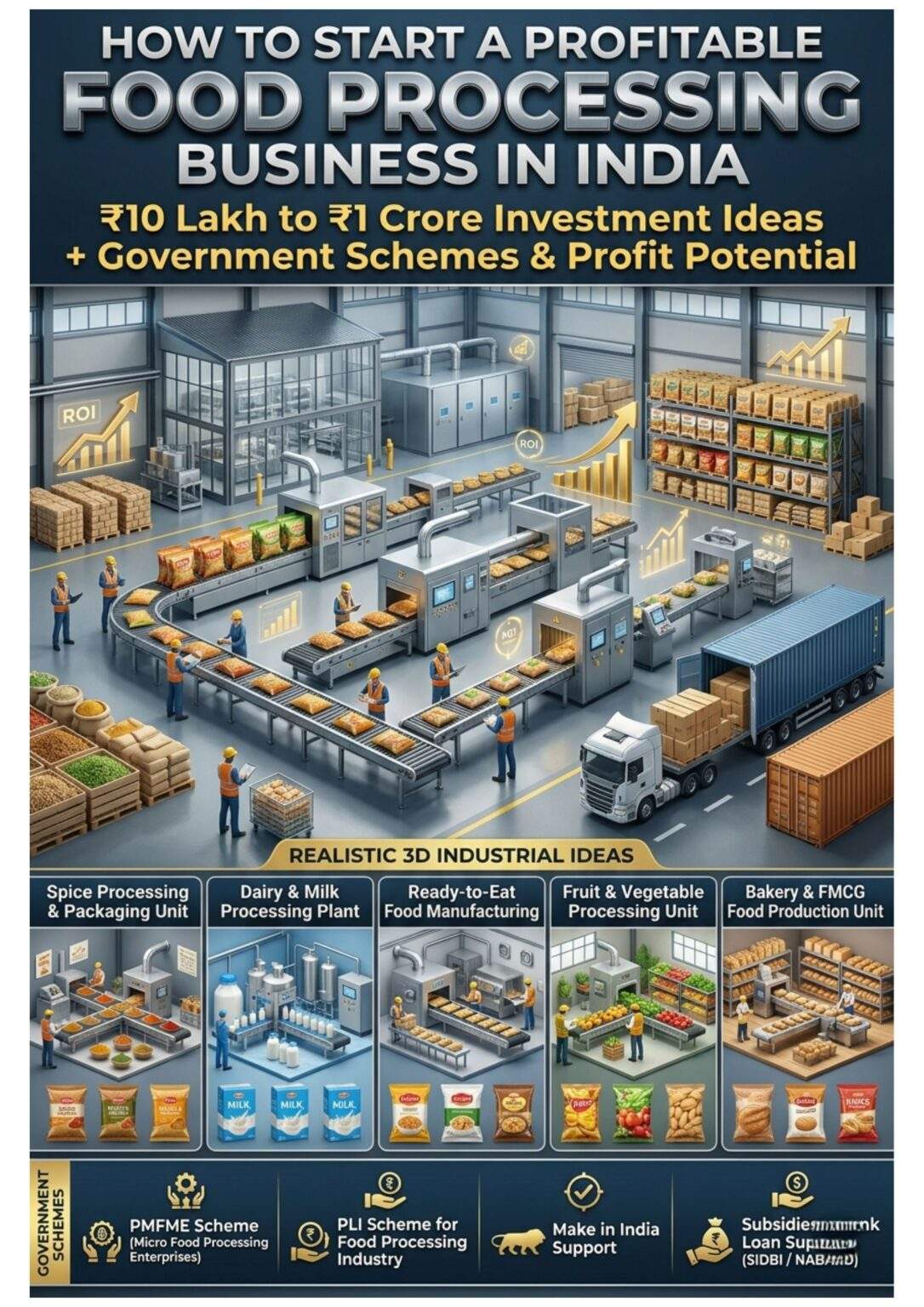 Food Processing Business in India: Ideas & Govt Schemes